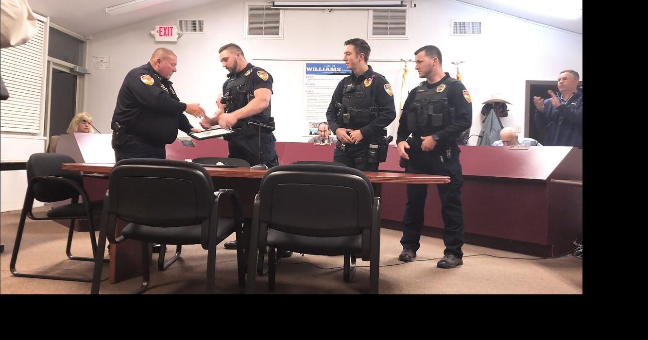 Williams Police officers recognized for life saving actions during 911 ...