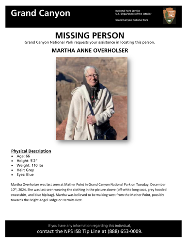 National Park Service conducts search for missing woman at Grand Canyon ...