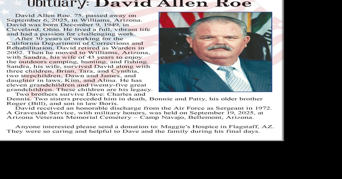 Obituary: David Allen Roe | Obituaries | williamsnews.com