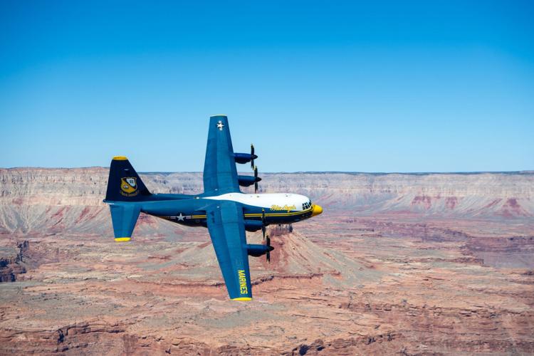 Blue Angels’ C-130J Super Hercules conducts exercise over Grand Canyon ...