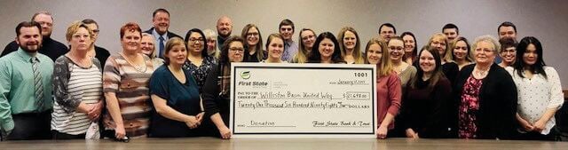 First State Bank and Trust annual donation to the Williston Basin ...