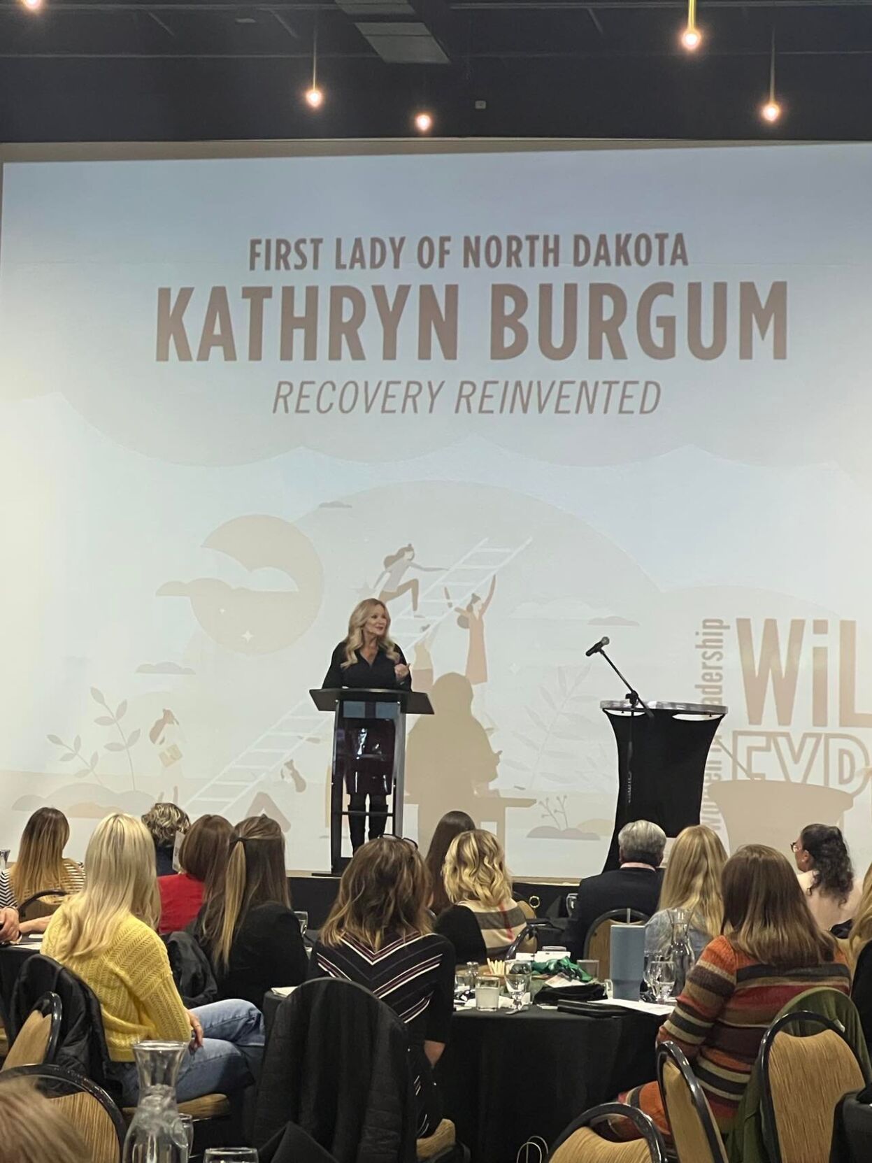 North Dakota's First Lady shared her addiction recovery story, hopes to ...