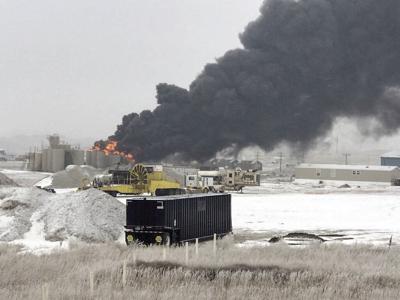 Tank explodes at saltwater disposal site in Watford City | Local News ...