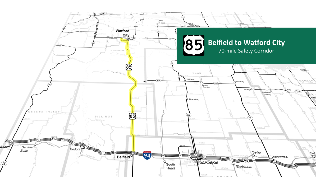 NDDOT announces new Highway Safety Corridor location | Regional News ...