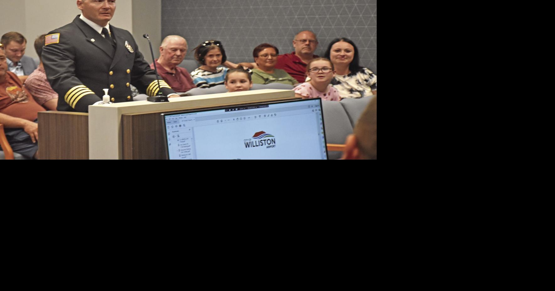 Williston City Commission officially introduces Matt Clark as new Fire ...