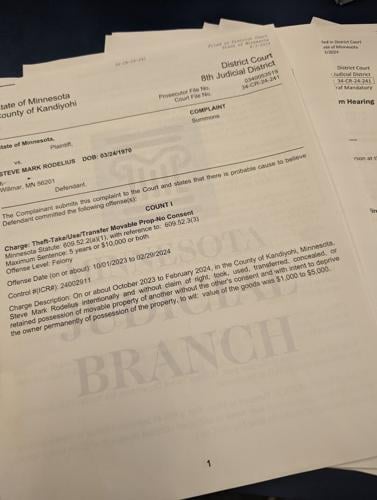 Rodelius in court on shoplifting charges Tuesday | News | willmarradio.com