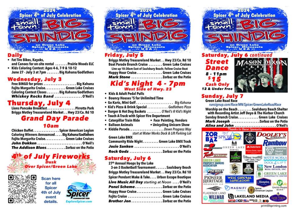Spicer 4th of July events Thursday include parade, fireworks | News ...