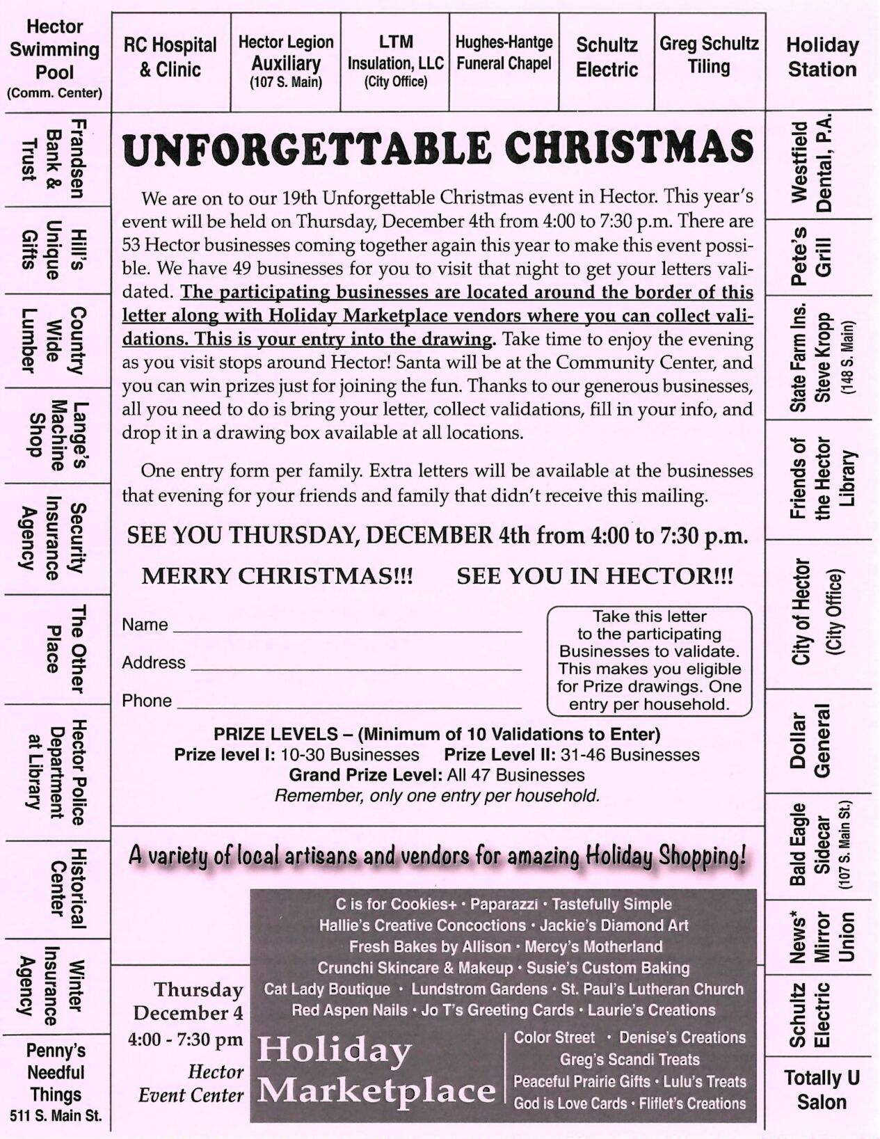 Hector's Unforgettable Christmas | Calendar | willmarradio.com