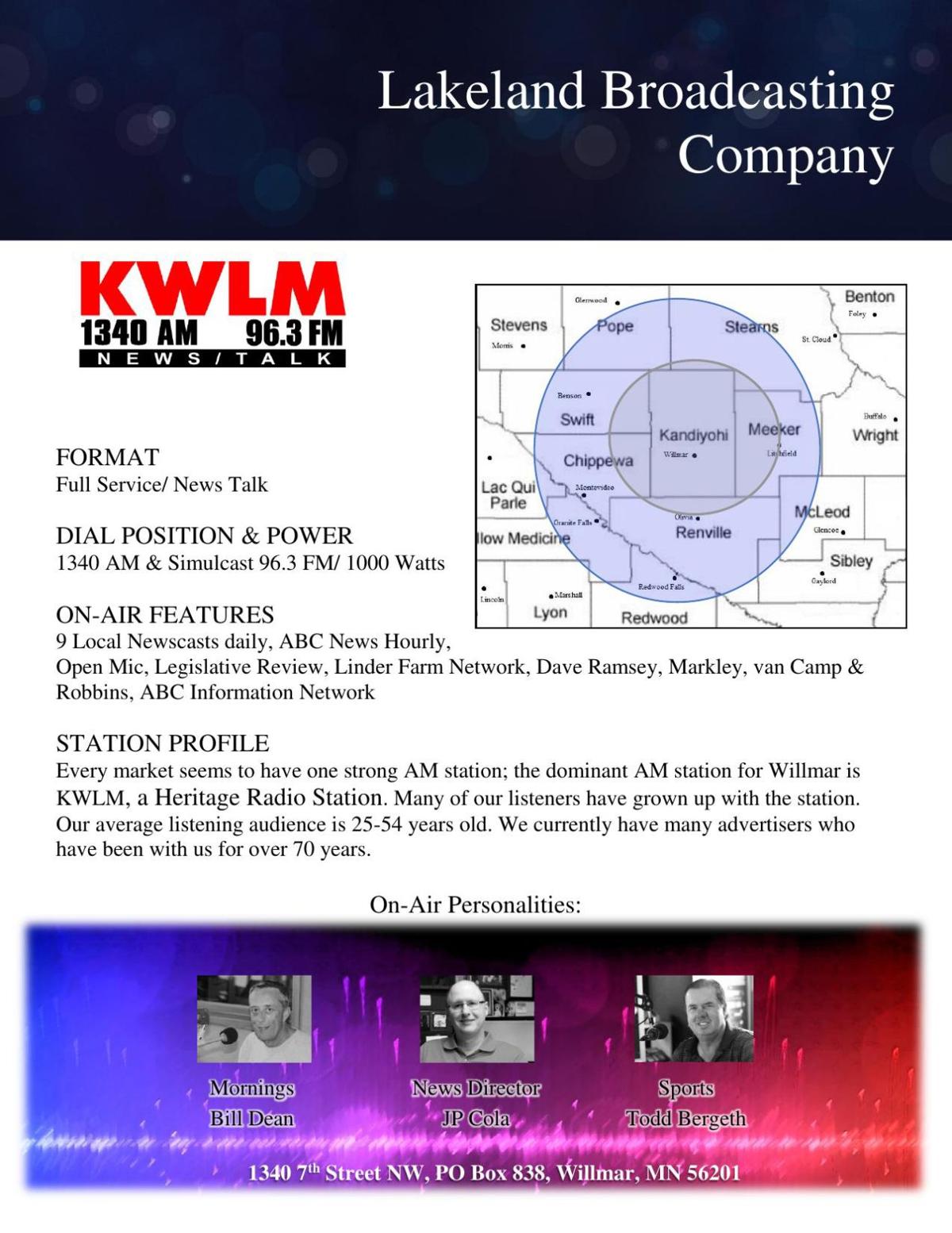 KWLM Station Profile | | willmarradio.com