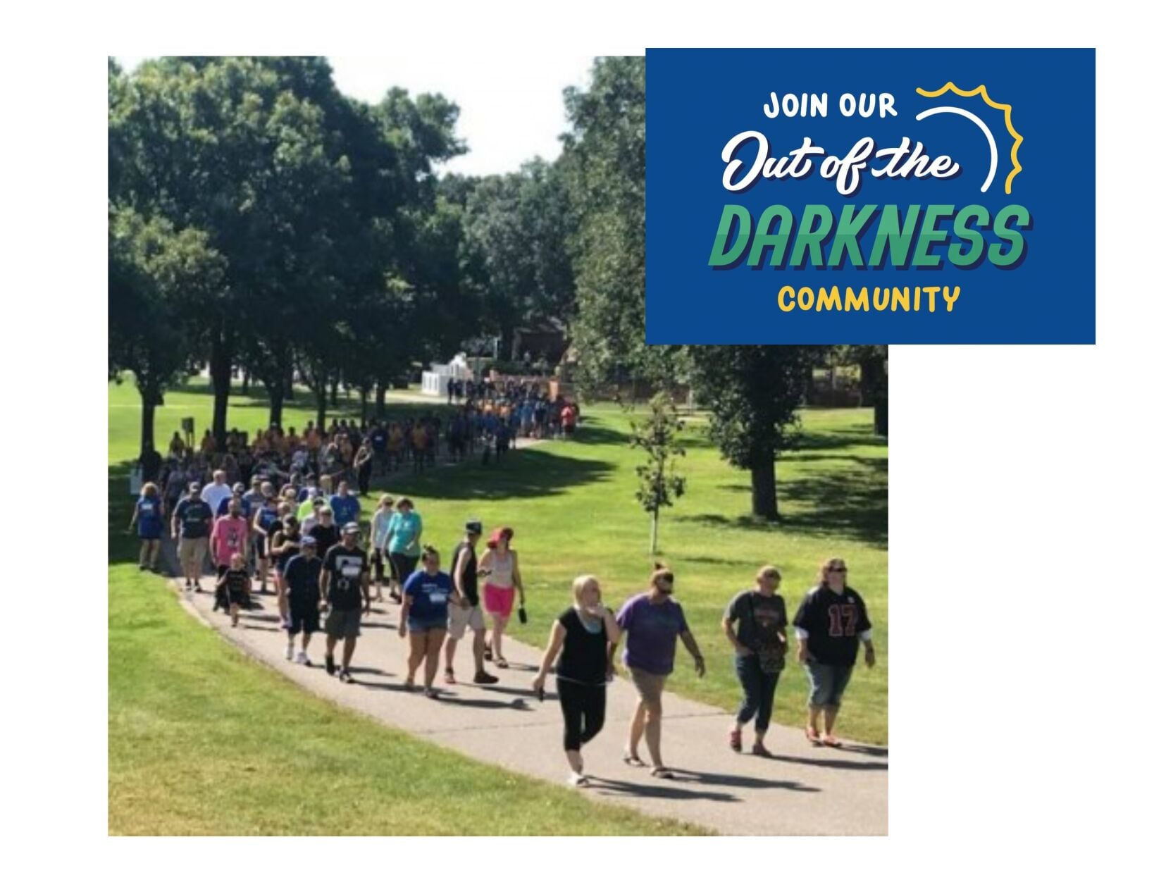 15th Annual Willmar Out of the Darkness Walk (Sept. 13) (raise $150 by ...