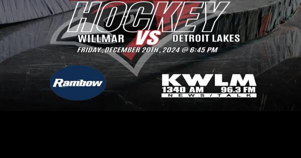 12-20-2024 Willmar Hockey Boys vs. Detroit Lakes | | willmarradio.com