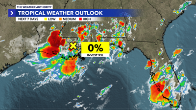 Invest 93-L weakens while Northern Gulf, low chance of further ...