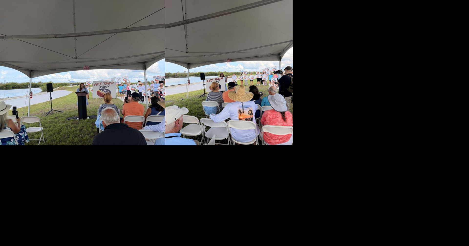 Heart Cape Coral Rowing Club protests Tropicana Park ribbon cutting ...