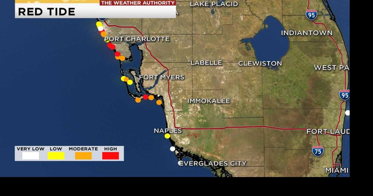 New red tide map shows concentrations in SWFL | Collier County ...