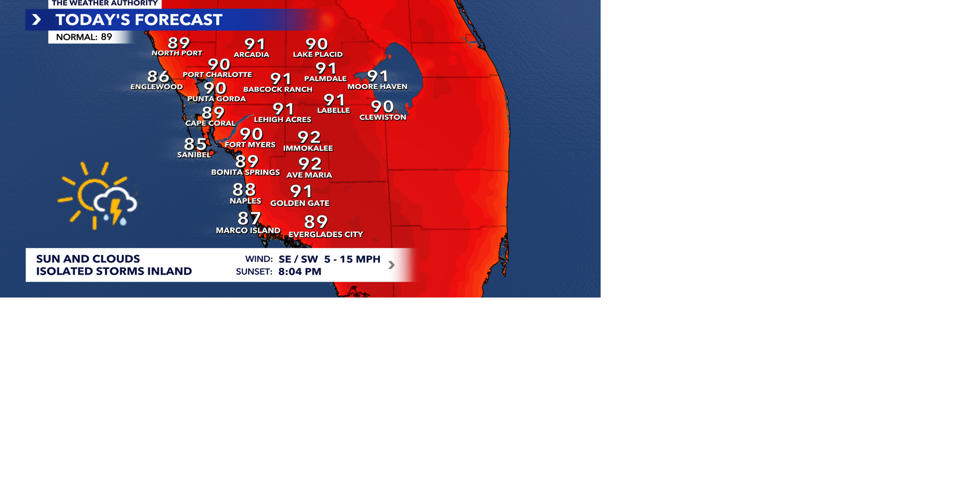 Warm Friday with isolated storms inland | Weather Forecast | winknews.com