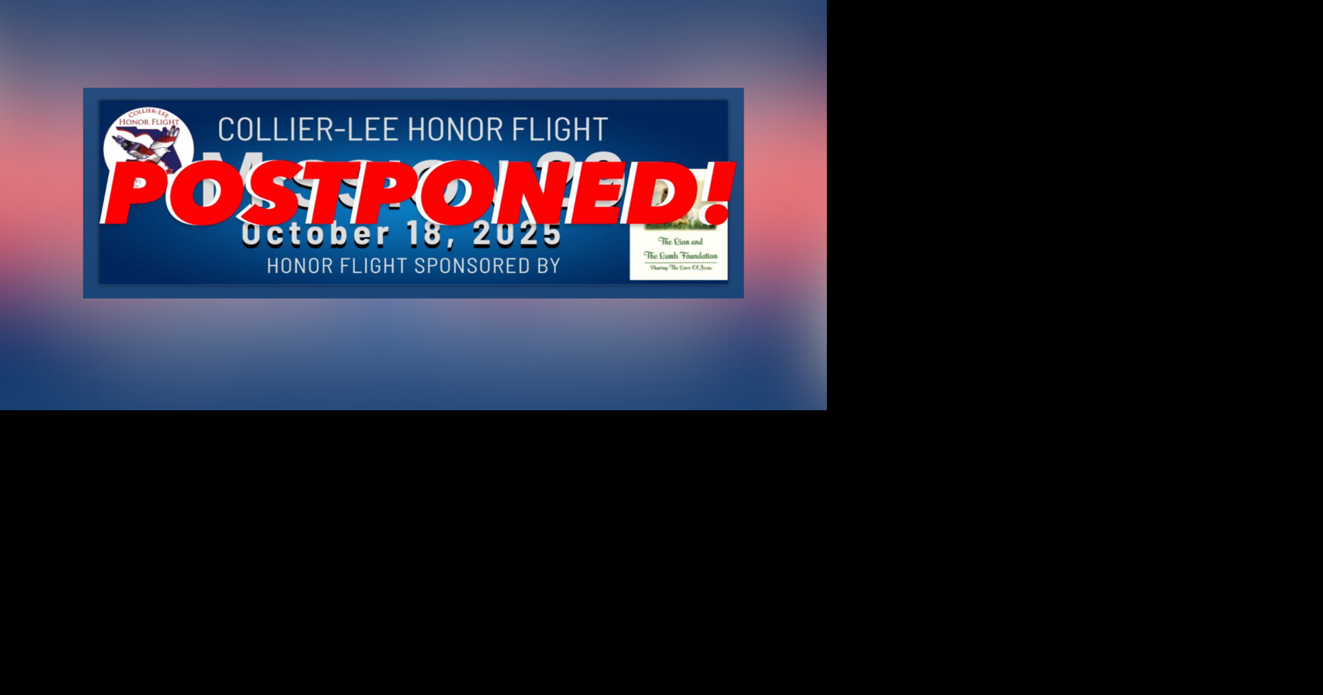 Safety concerns delay Collier-Lee Honor Flight; rescheduling underway ...