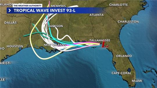 Tropical development for Invest 93-L remains at a low chance | Weather ...