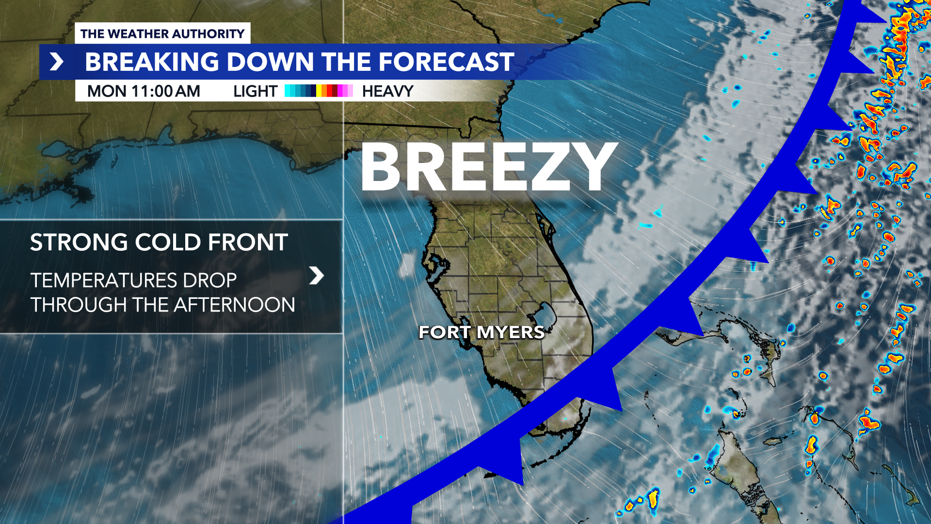 Strong cold front sweeps in, bringing cool and breeze | Weather ...