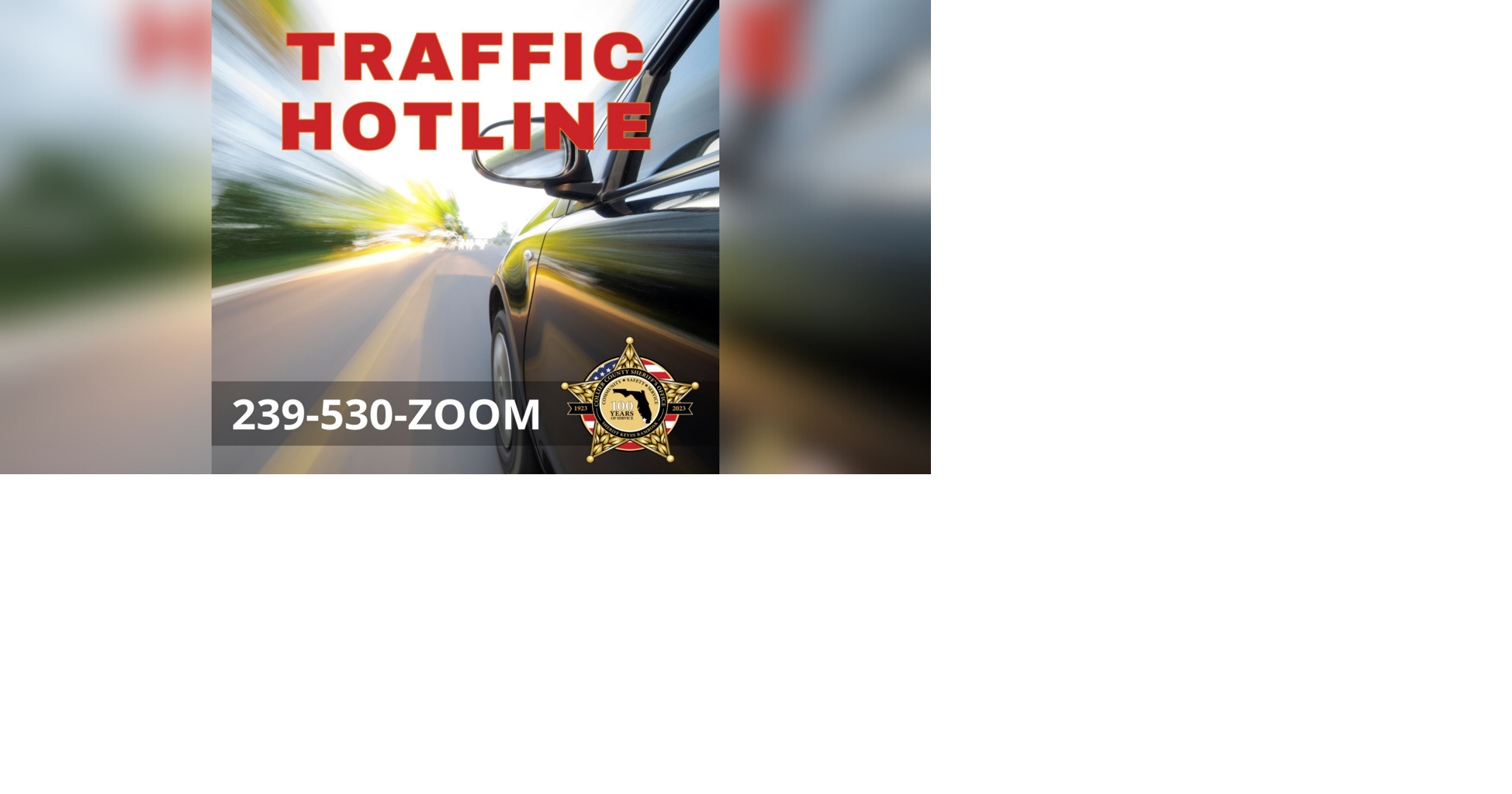 Report traffic violations with CCSO’s ZOOM hotline | Collier County ...