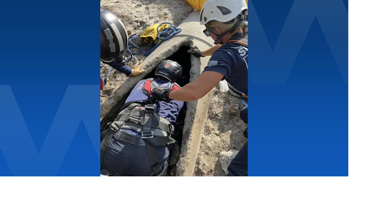 Lee County first responders save a woman trapped in a culvert pipe ...