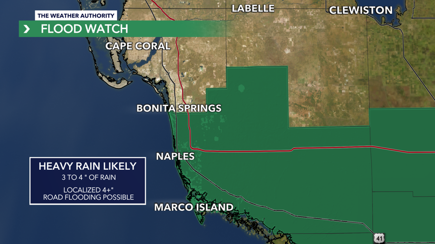Widespread rain in Southwest Florida; Collier County flood watch issued ...