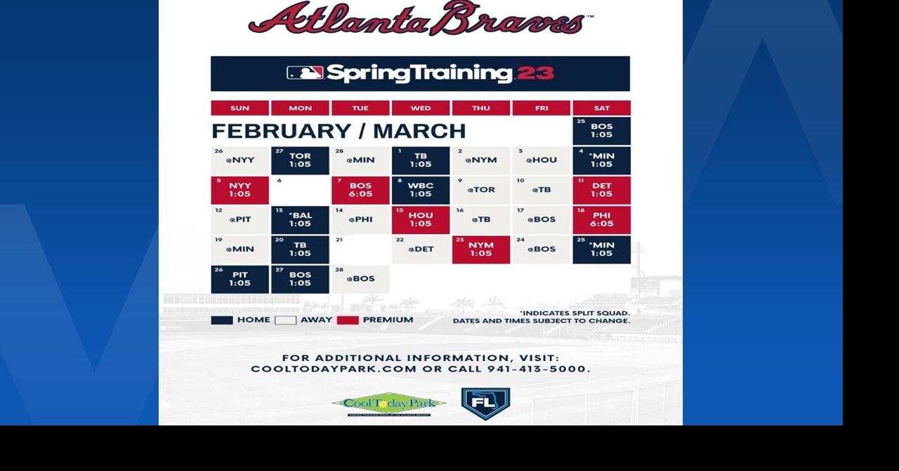 Atlanta Braves spring training schedule released, tickets available Nov ...