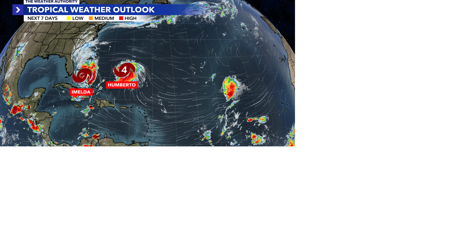 Tropical Storm Imelda forms, Hurricane Humberto still a powerful ...