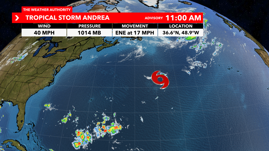 Tropical Storm Andrea forms in Atlantic, 1st named storm of 2025 ...