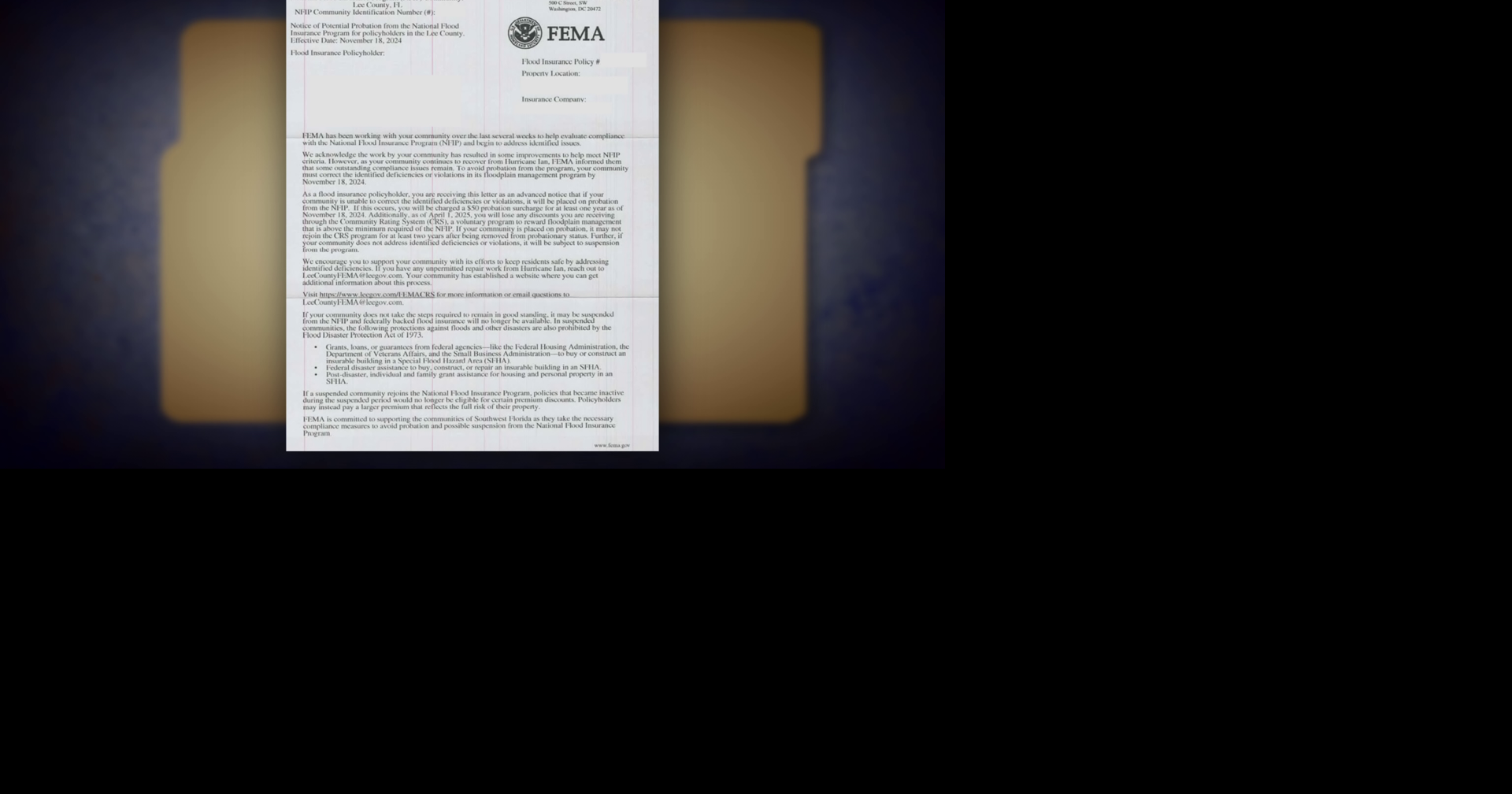 FEMA sending concerning letters to Lee County residents | Lee County ...