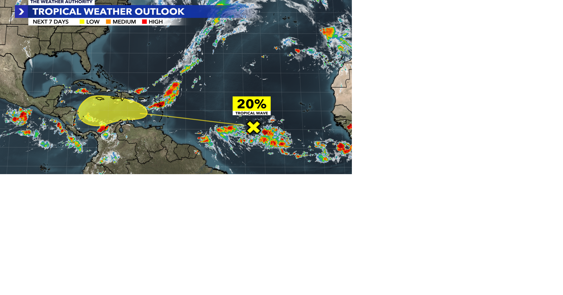 Monitoring an area of possible tropical development in the Caribbean ...