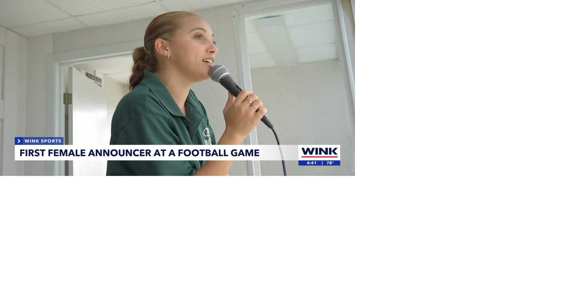 First female announcer at Island Coast football game | High School ...