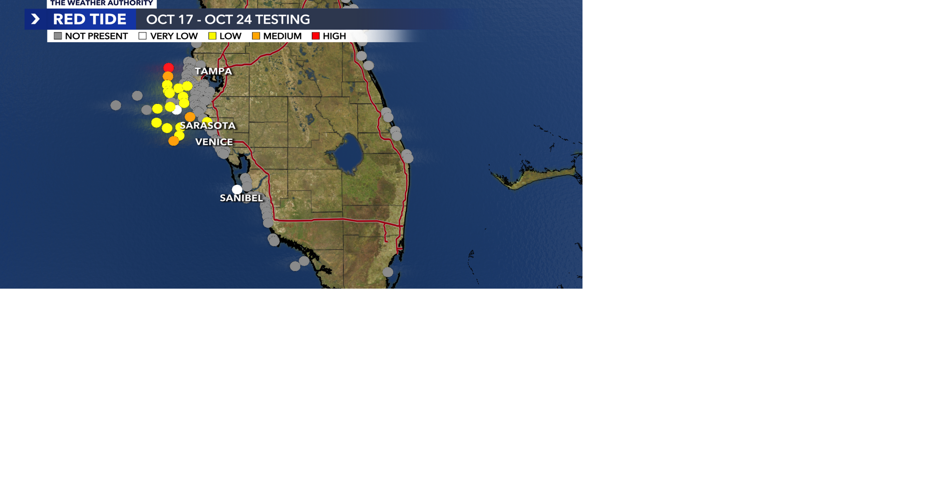 Red tide found off the coast of SWFL counties | Collier County ...