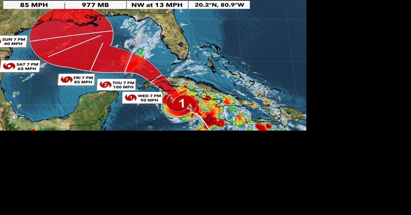 Rafael strengthens into Cat 1 hurricane; projected to become Cat 2 ...