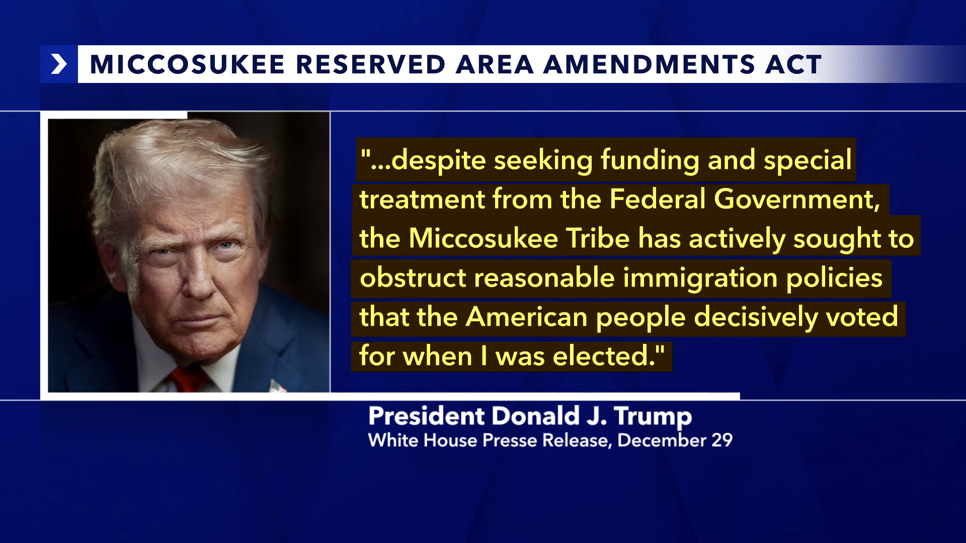 Trump vetoes Everglades bill, impacts Miccosukee Tribe's flood safety ...