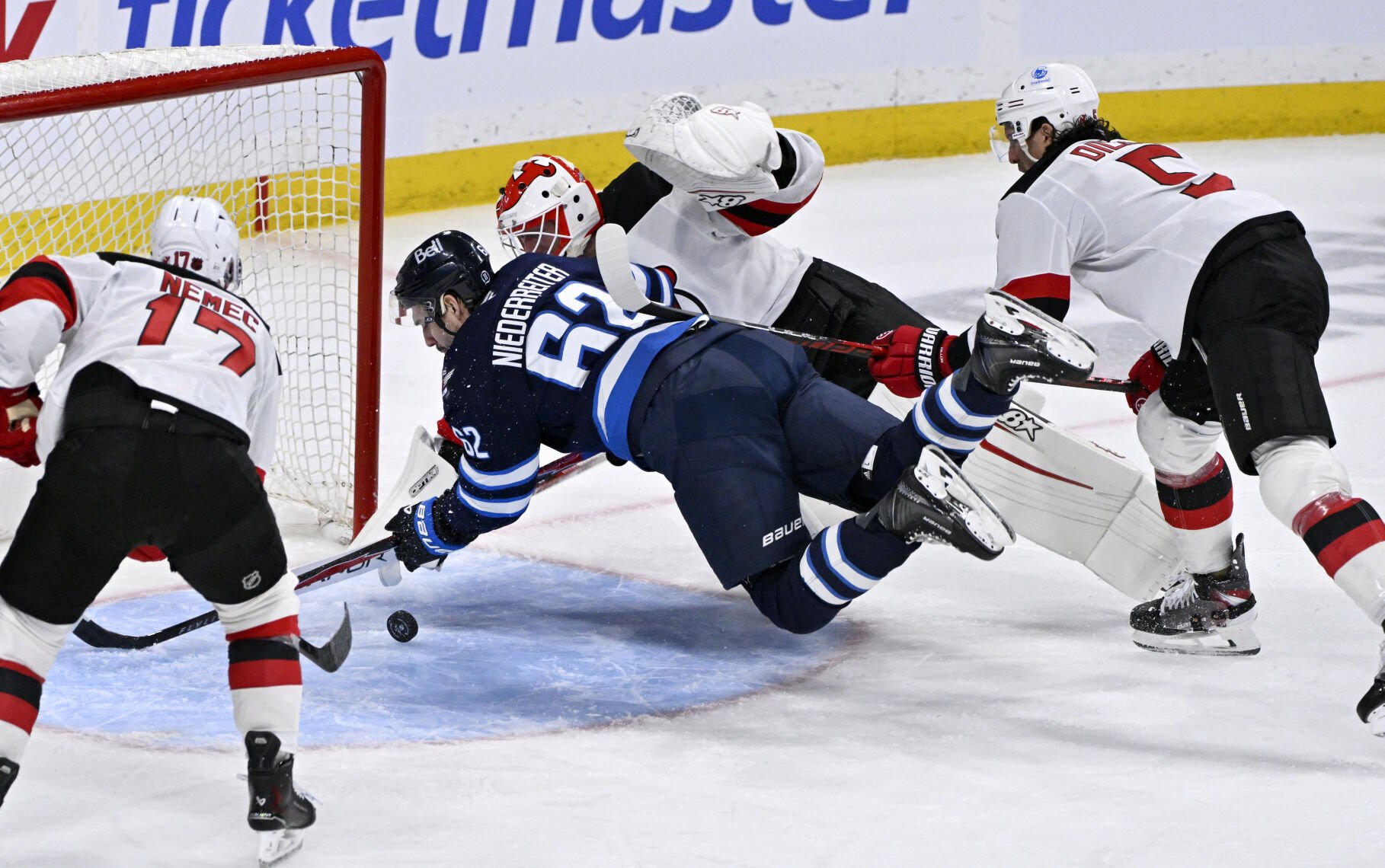 Pearson pierces the Devils as the Jets win 4-3 on Sunday | Sports ...