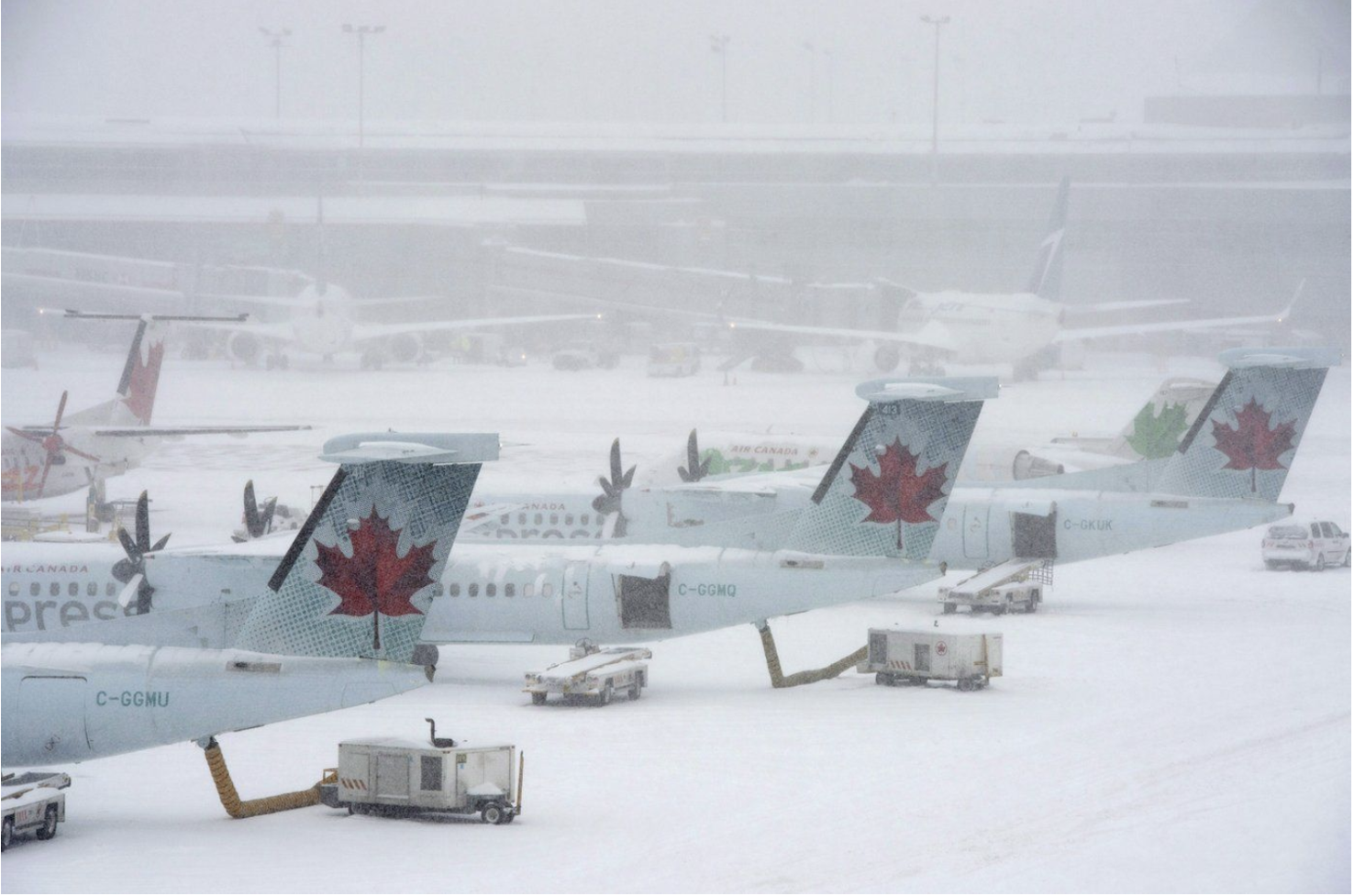 Intense Canadian snowstorm causing flight cancellations | National News ...