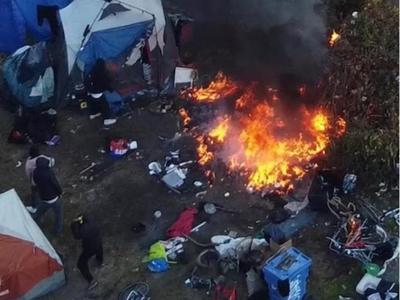 tent burning reading