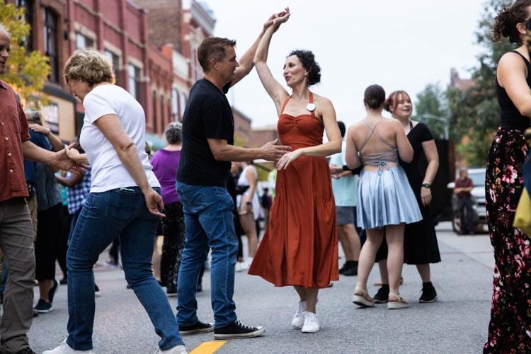 Winona dances in the street