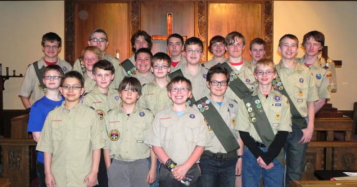 Boy Scout Troop 6 holds court of honor