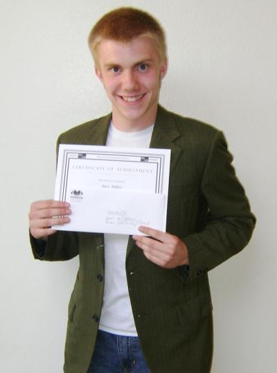 Alex Miller receives Edstrom music scholarship