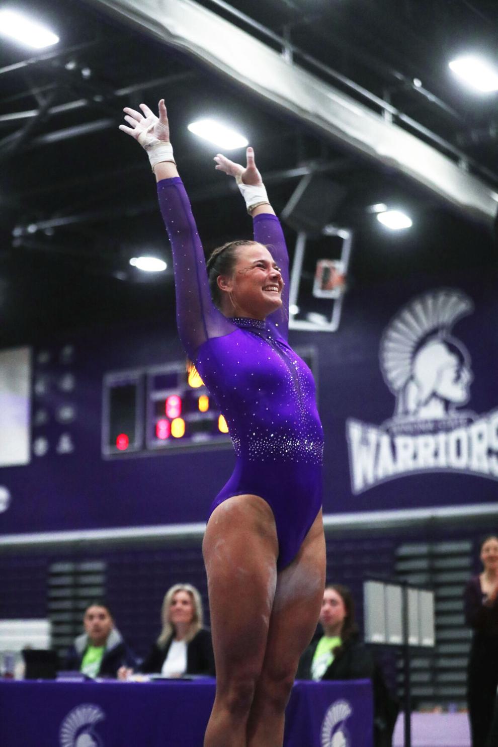 Winona State's Courtney Knutson balances gymnastics, school
