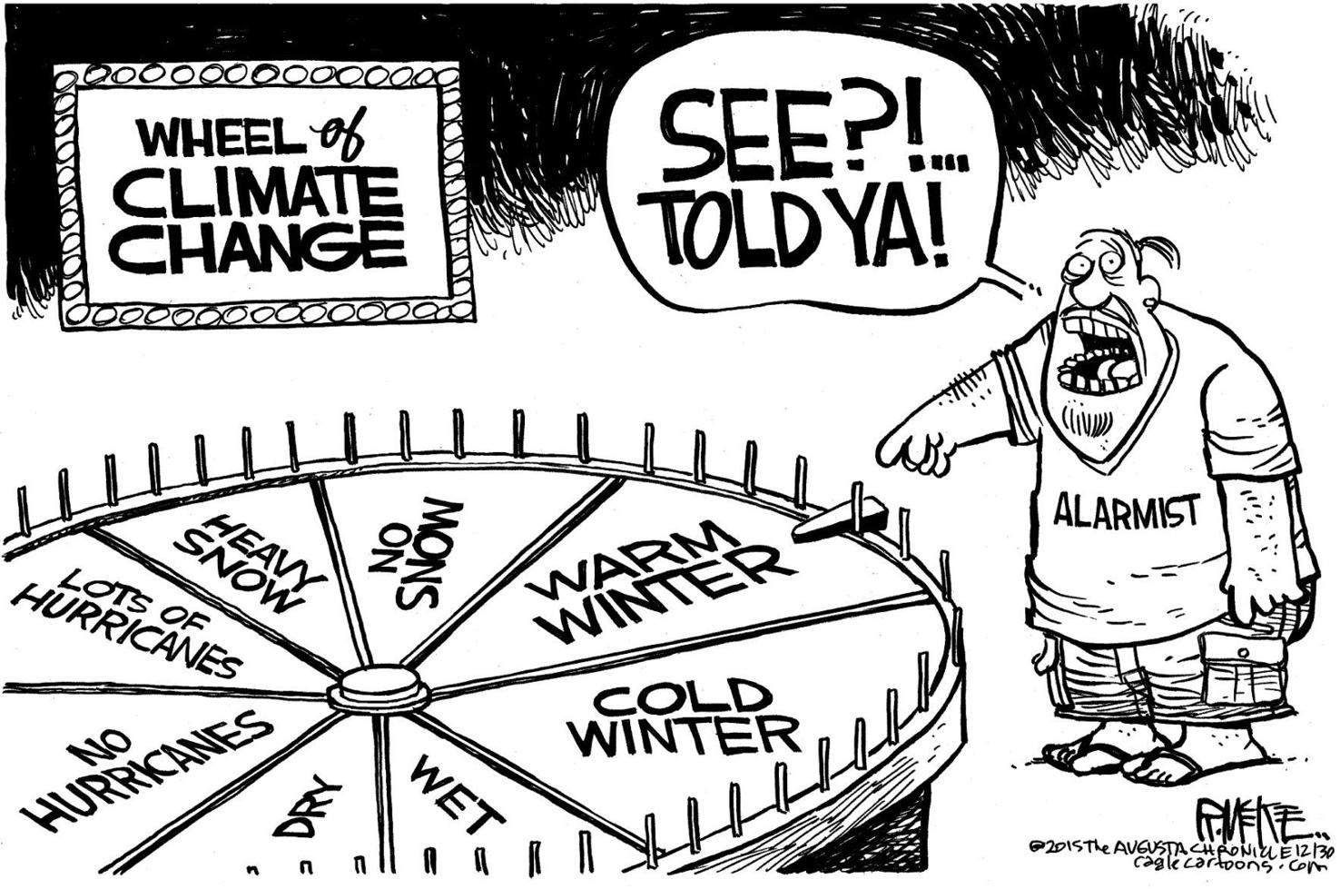Jan. 3 editorial cartoon: Wheel of climate change