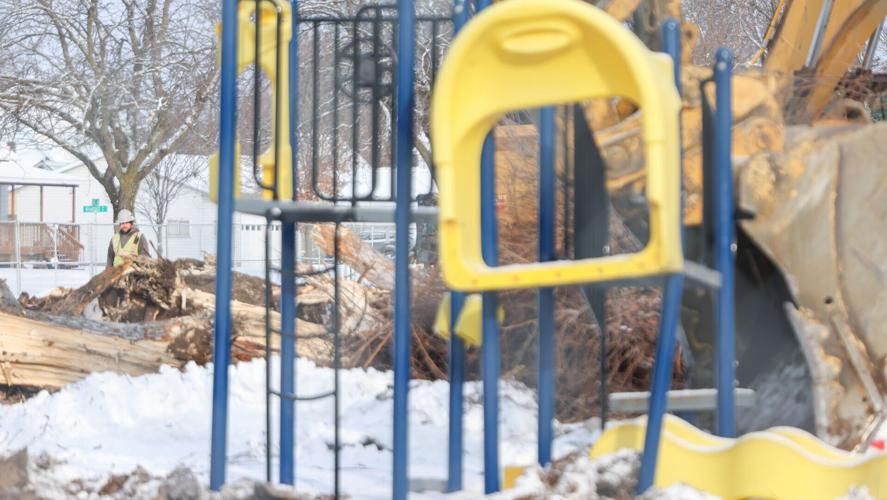 Hogan School demolition begins for new elementary