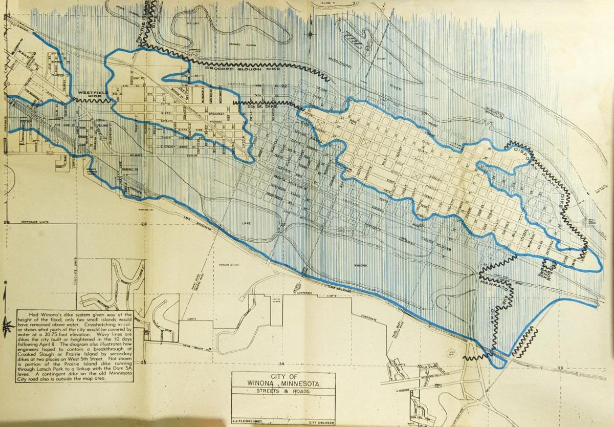 1965 Winona Flood Map