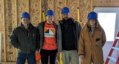 Anderson Windows volunteers at Habitat