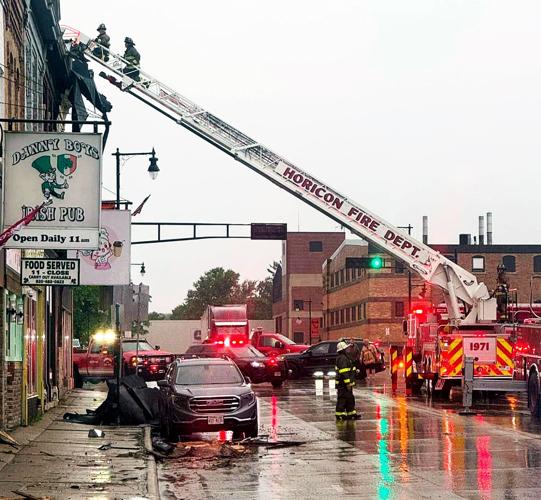 Horicon downtown badly damaged in storm