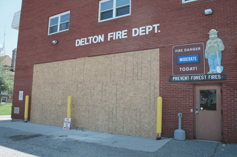 SUV crashes into fire station