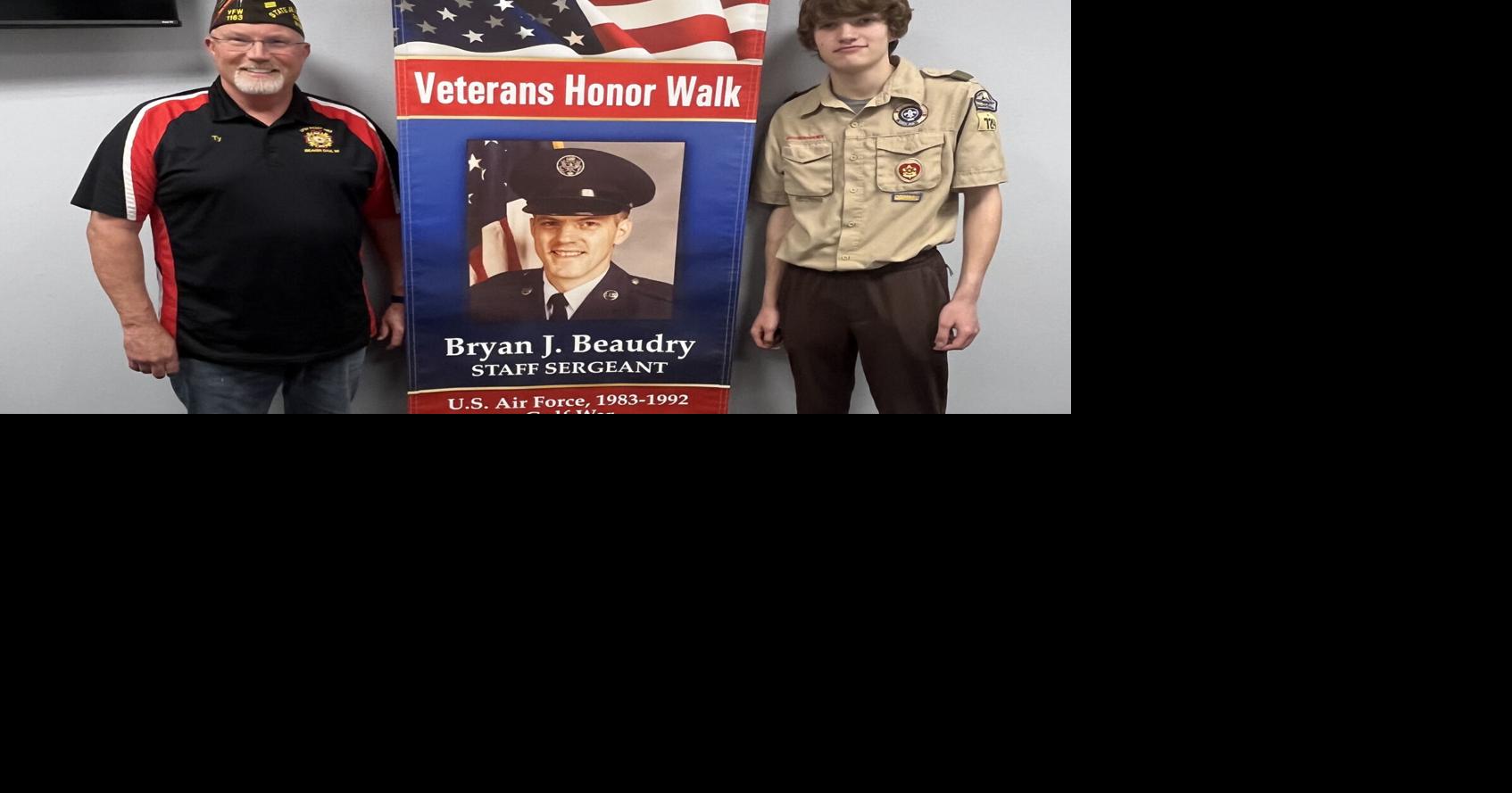 SCOUTS PRESENT VETERANS HONOR WALK PROGRAM