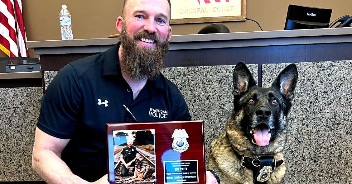 Beaver Dam K9 Yeti retires with 232 arrests to his credit