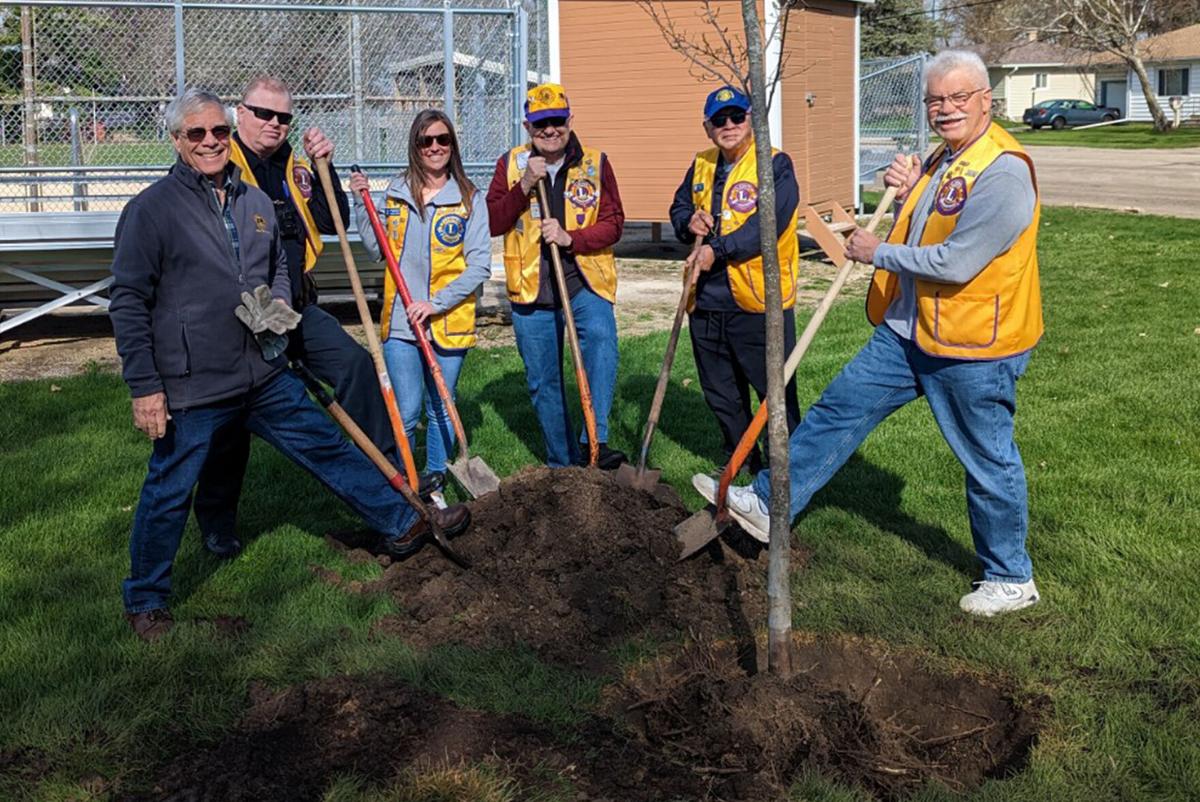 LIONS PLANT 2 TREES FOR ARBOR DAY